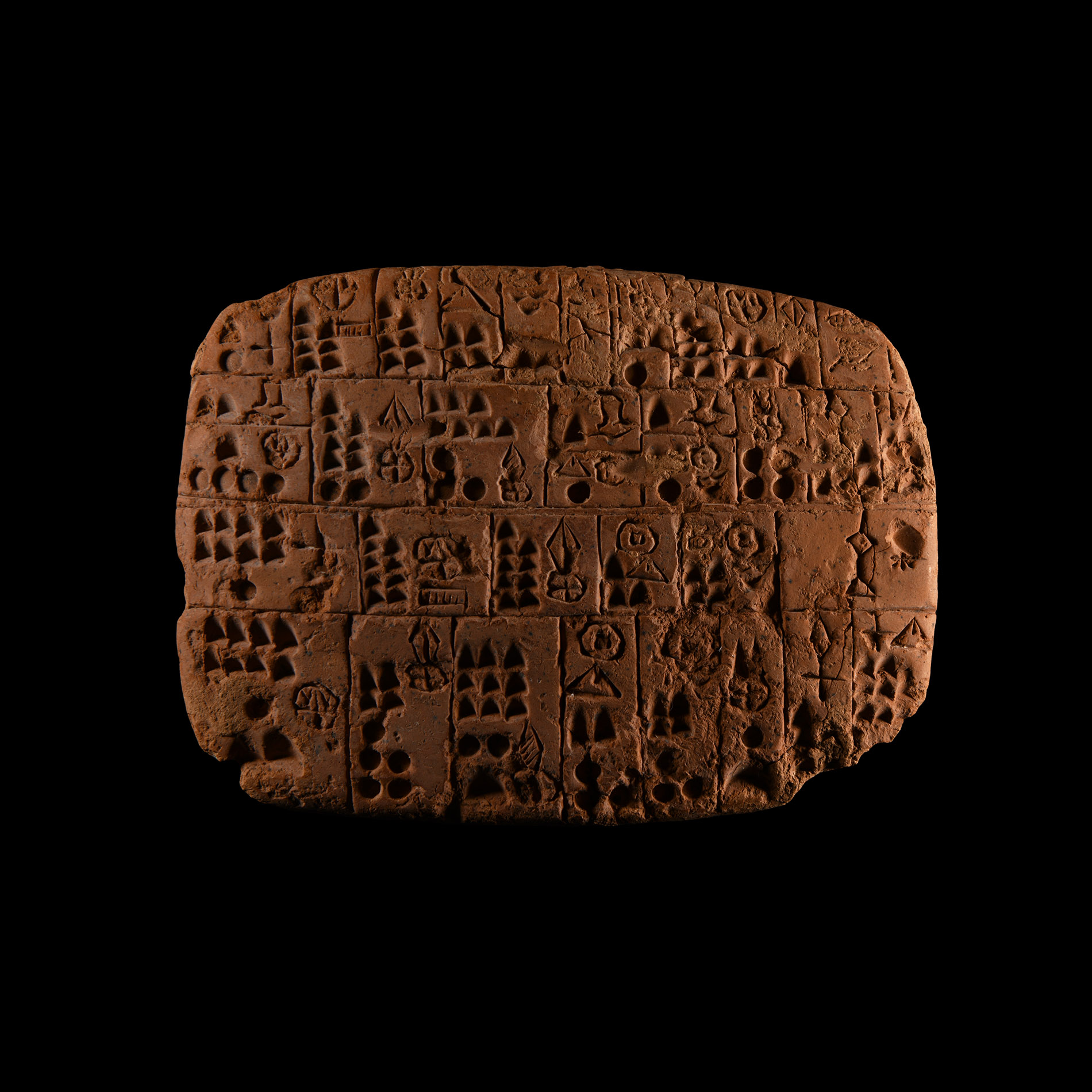 Proto-Sumerian Terracotta Tablet with Archaic Text - Lot No. 0229