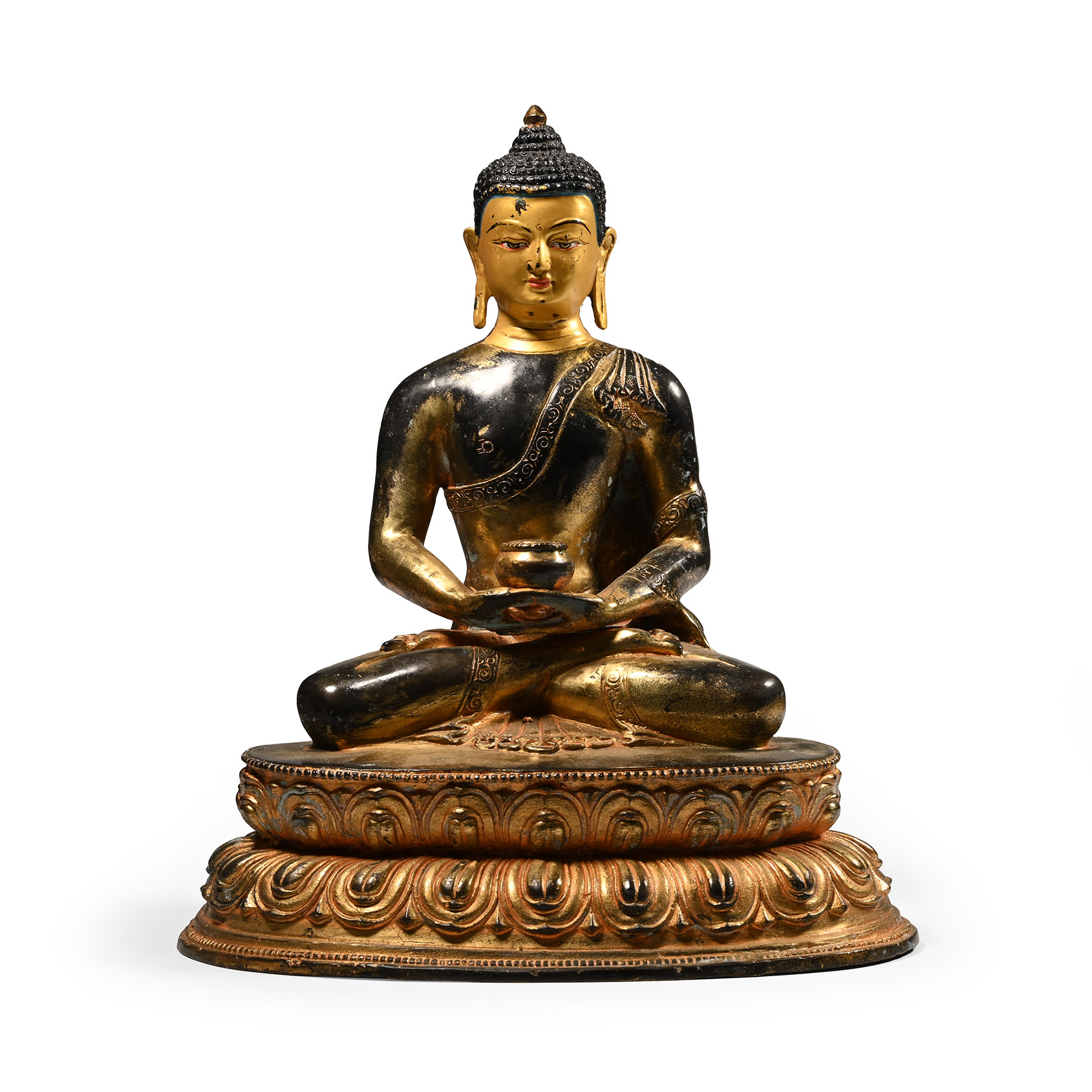 Sino-Tibetan Gilt Bronze Buddha Statue - Lot No. 2295