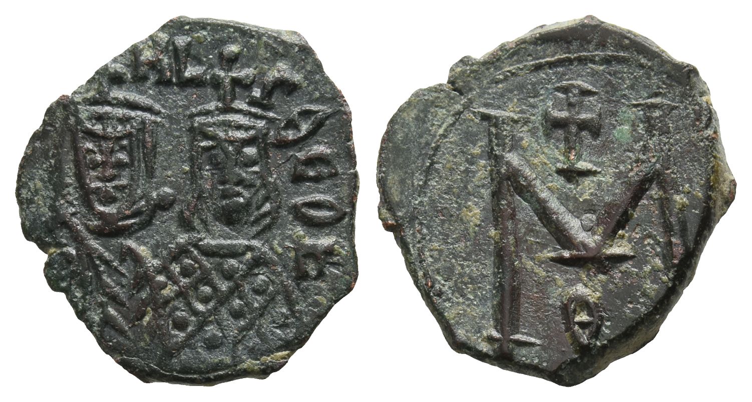 Michael II 'the Amorian', with Theophilus AE 40 Nummi or Follis. - Lot ...