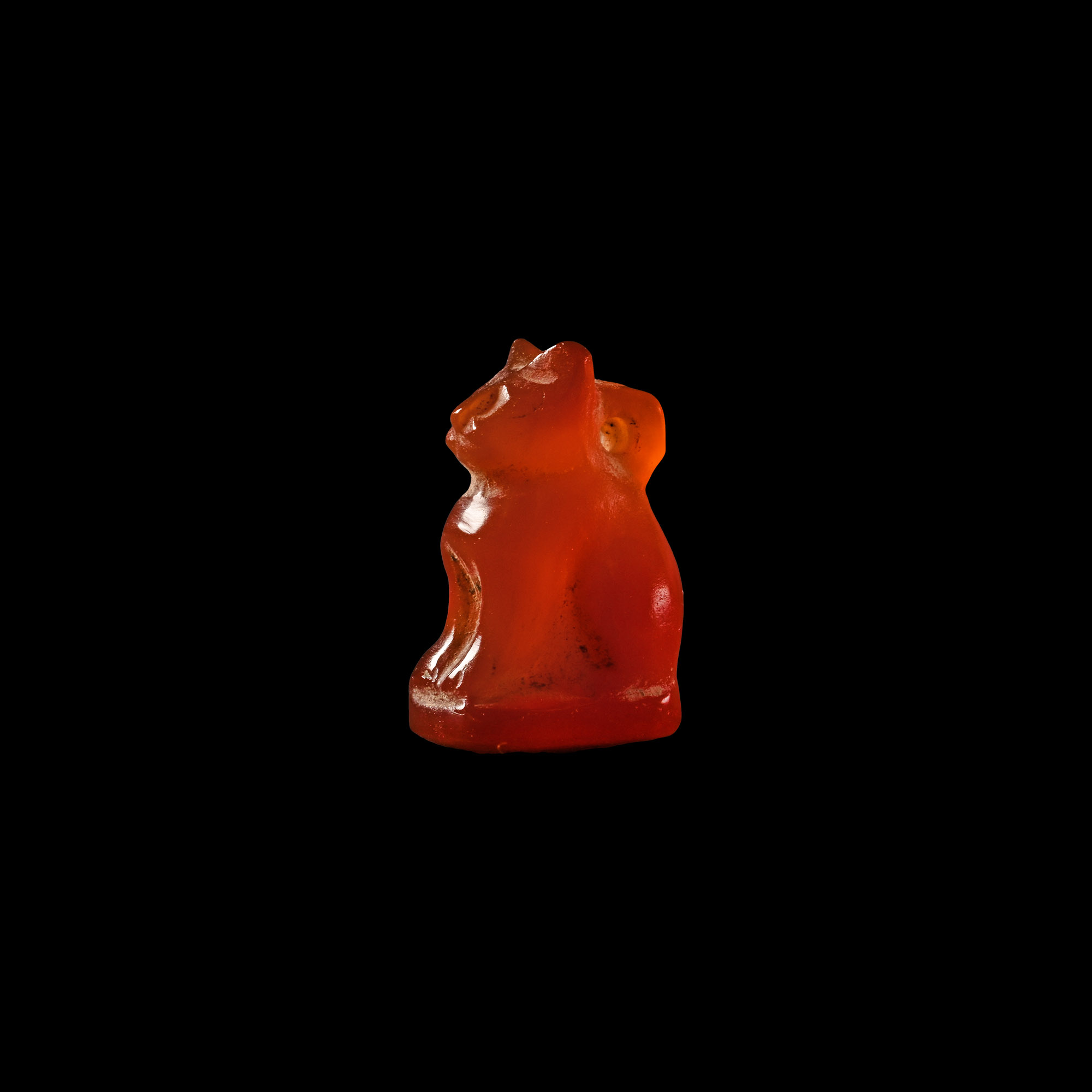 Egyptian Carnelian Cat Amulet - Lot No. 0456
