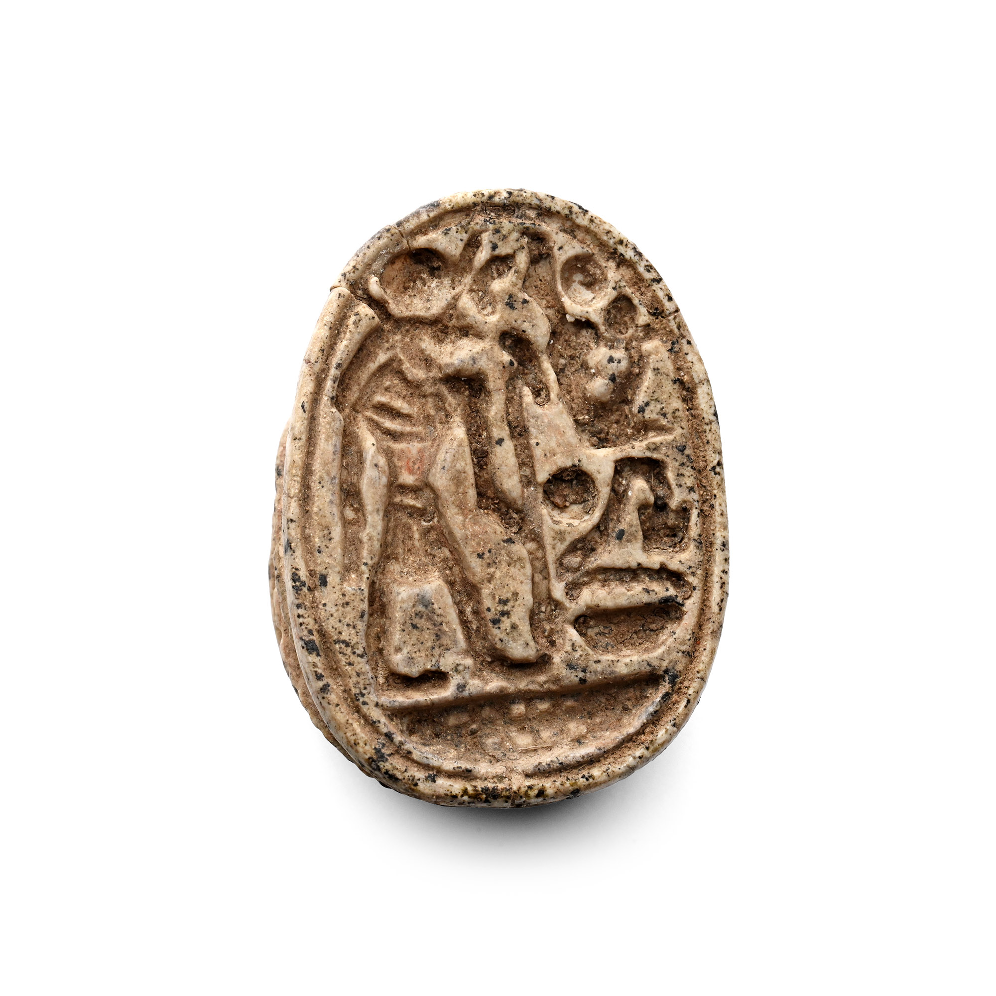 Large Egyptian Steatite Scarab - Lot No. 0508