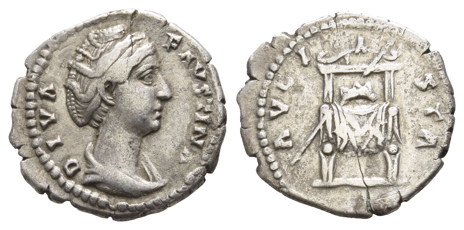 Diva Faustina I AR Denarius. - Lot No. 9245720