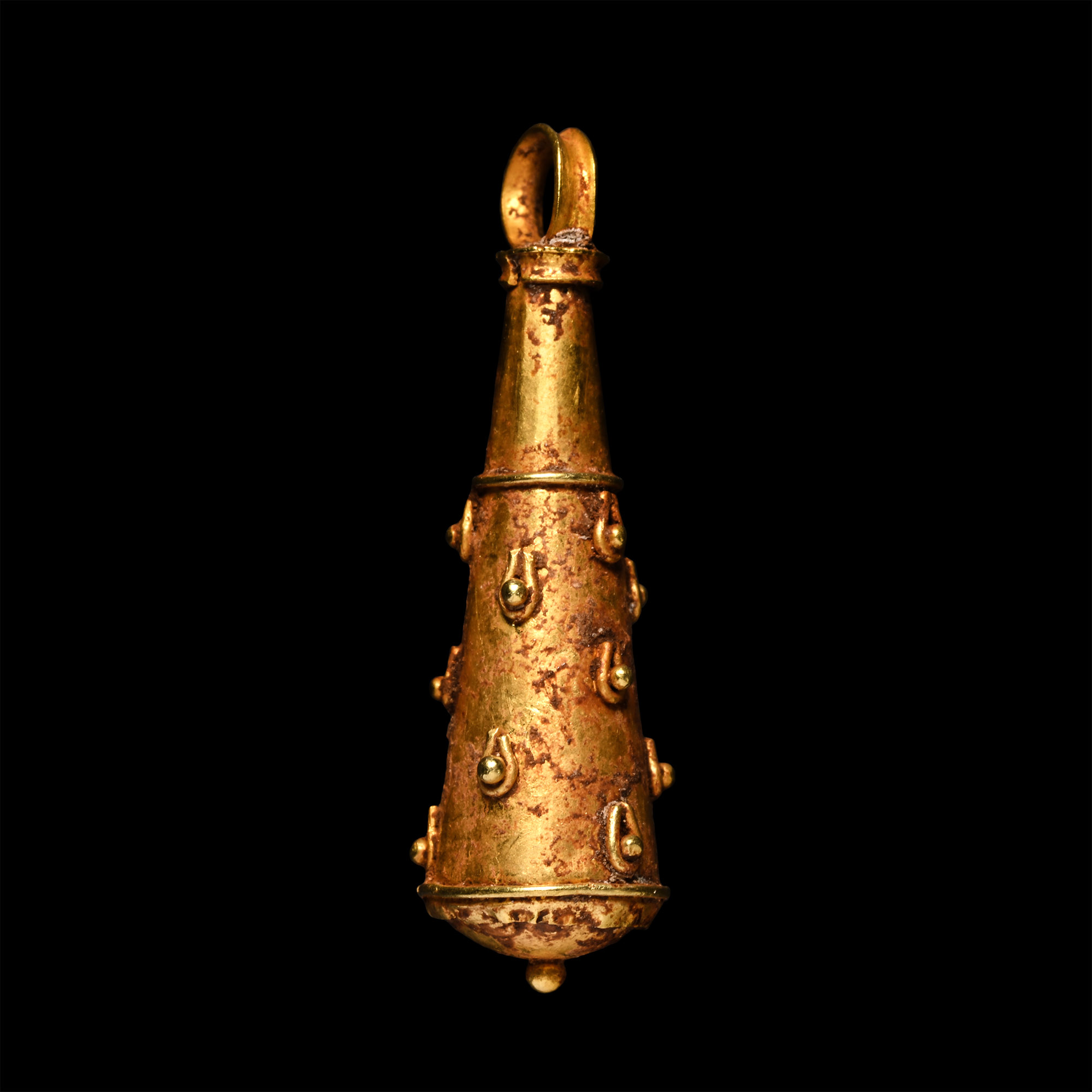 Roman Gold Hercules Club Amulet - Lot No. 0163