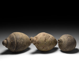 Byzantine 'Greek Fire' Fire Bomb or Hand Grenade Group - Lot No. 1752