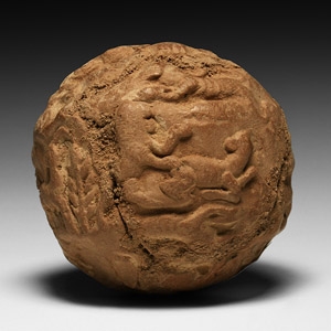 Sumerian Decorated Bulla Envelope Containing Tokens - Lot No. 0131