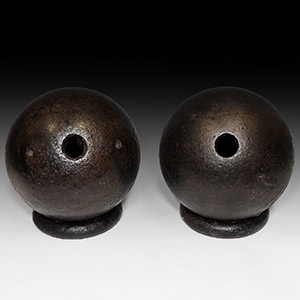 Early Georgian Incendiary Cannon Ball Pair | Barnebys