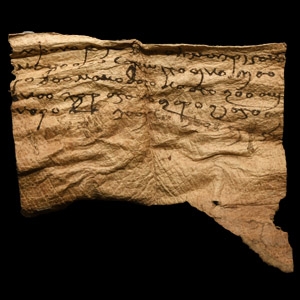 Bactrian Second Oldest Dated Manuscript Receipt for Two Gold Dinars ...